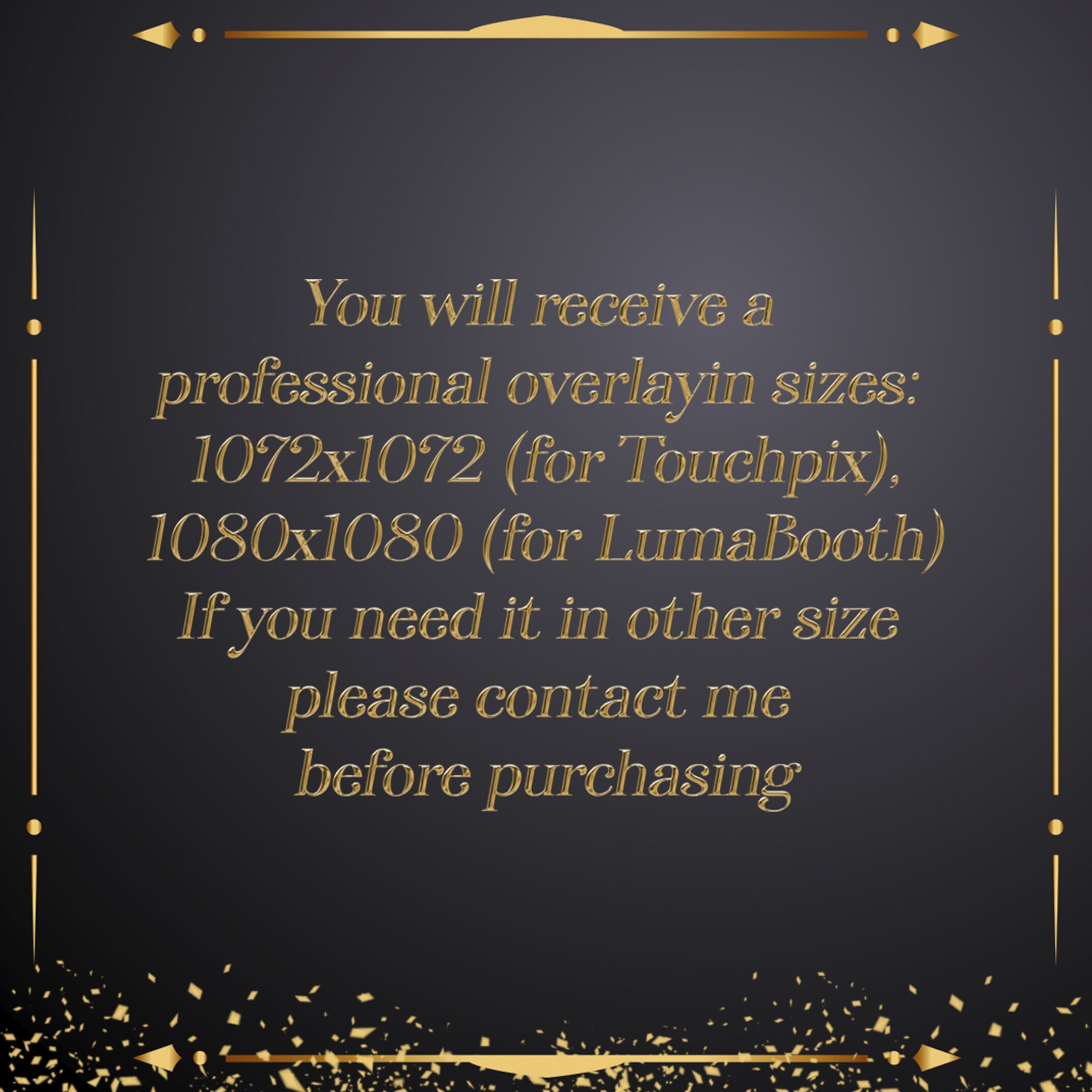 Golden Elegant 360 Photo Booth Overlay. Wedding 360 Booth Template. 360 ...