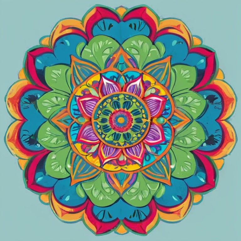 Mandala Rasta Inspired Digital Art for Personal Gifts - Etsy