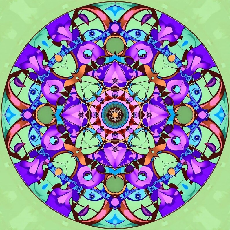 Mandala Glass Magick Original Art Along With Ai Inspired Art Using My ...