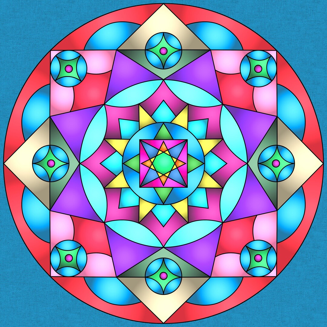 Mandala Star Ocho Original Art Along With Ai Inspired Art Using My ...