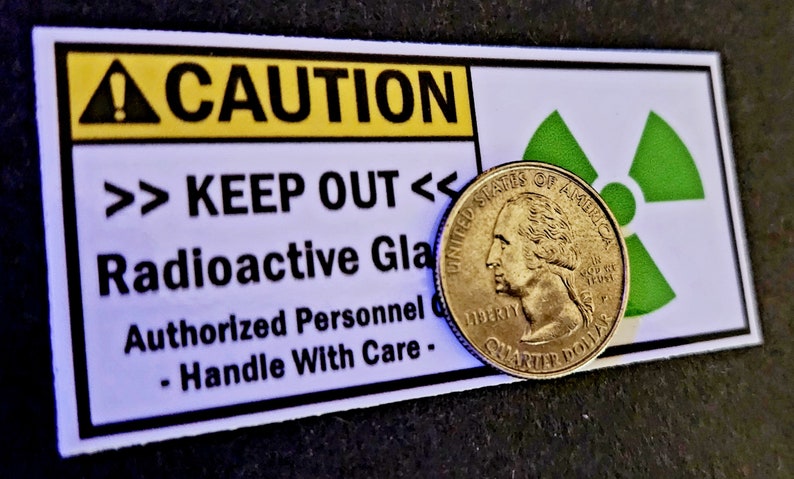 Radiation Caution Stickers for Uranium Glass Collection Display - Etsy
