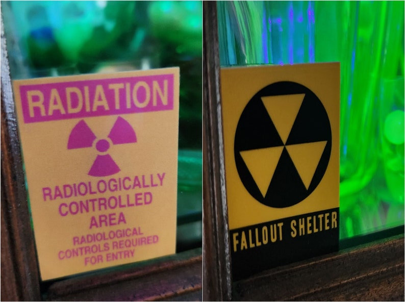 Radiation Caution Fallout Shelter Stickers (small Form) - Etsy