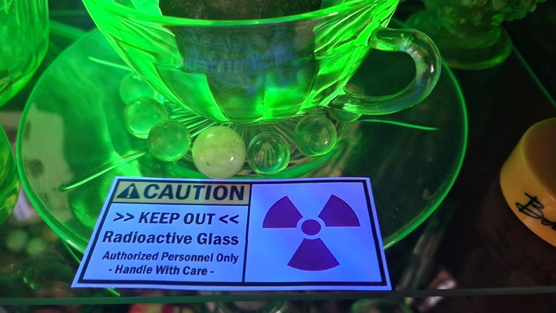 Radiation Caution Stickers (for Uranium Glass Collection Display) - Etsy