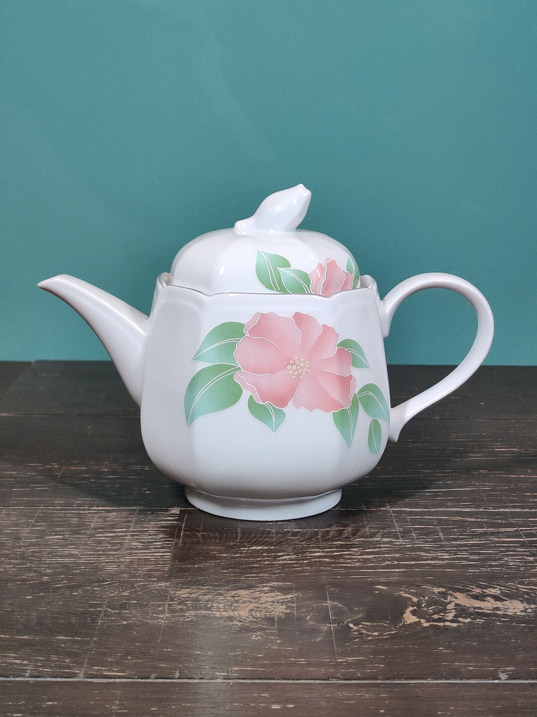Vintage Porcelain Teapot by Kahla With Pastel Colored Flowers - Etsy
