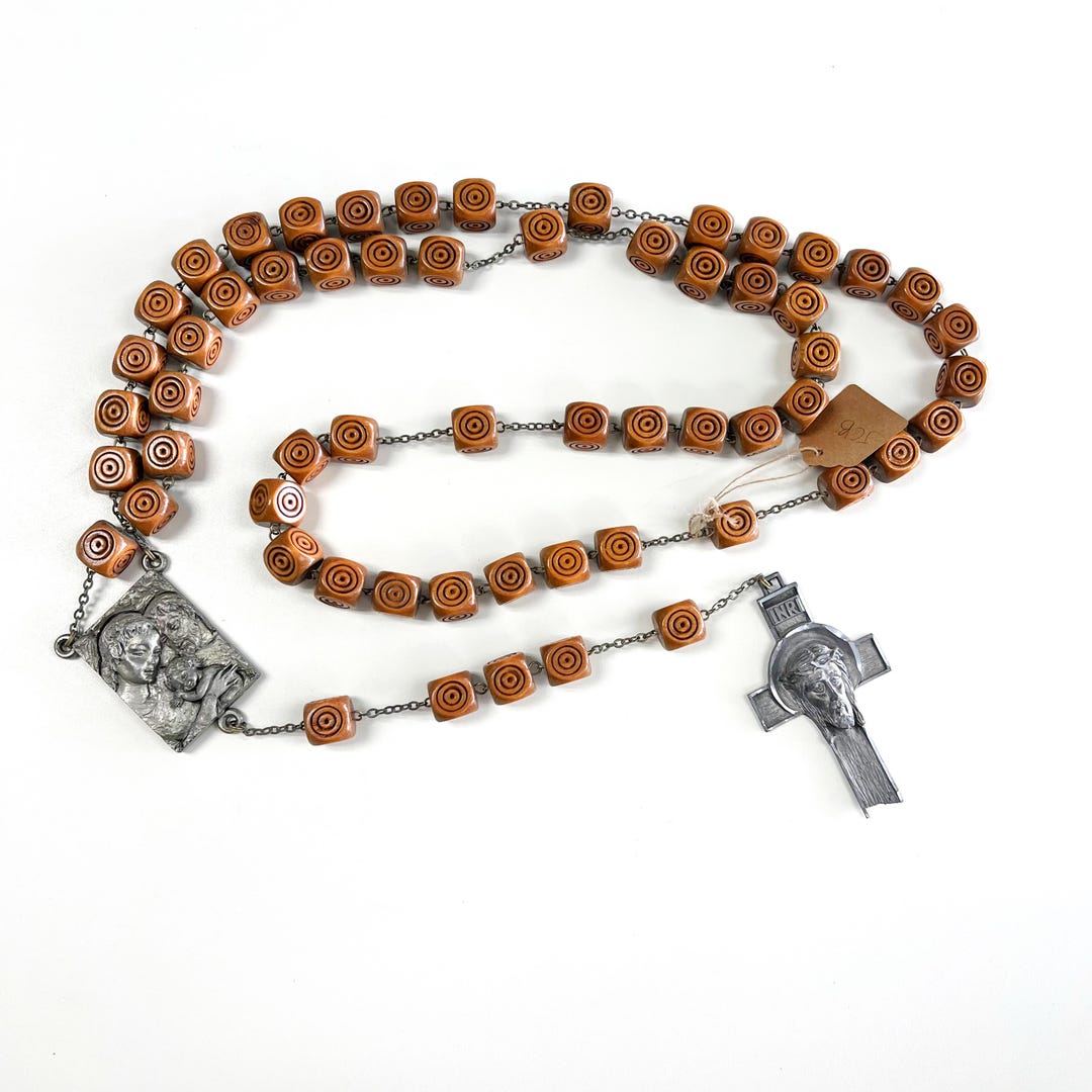 Rosary From Italy Italian Monk, Wooden - Etsy