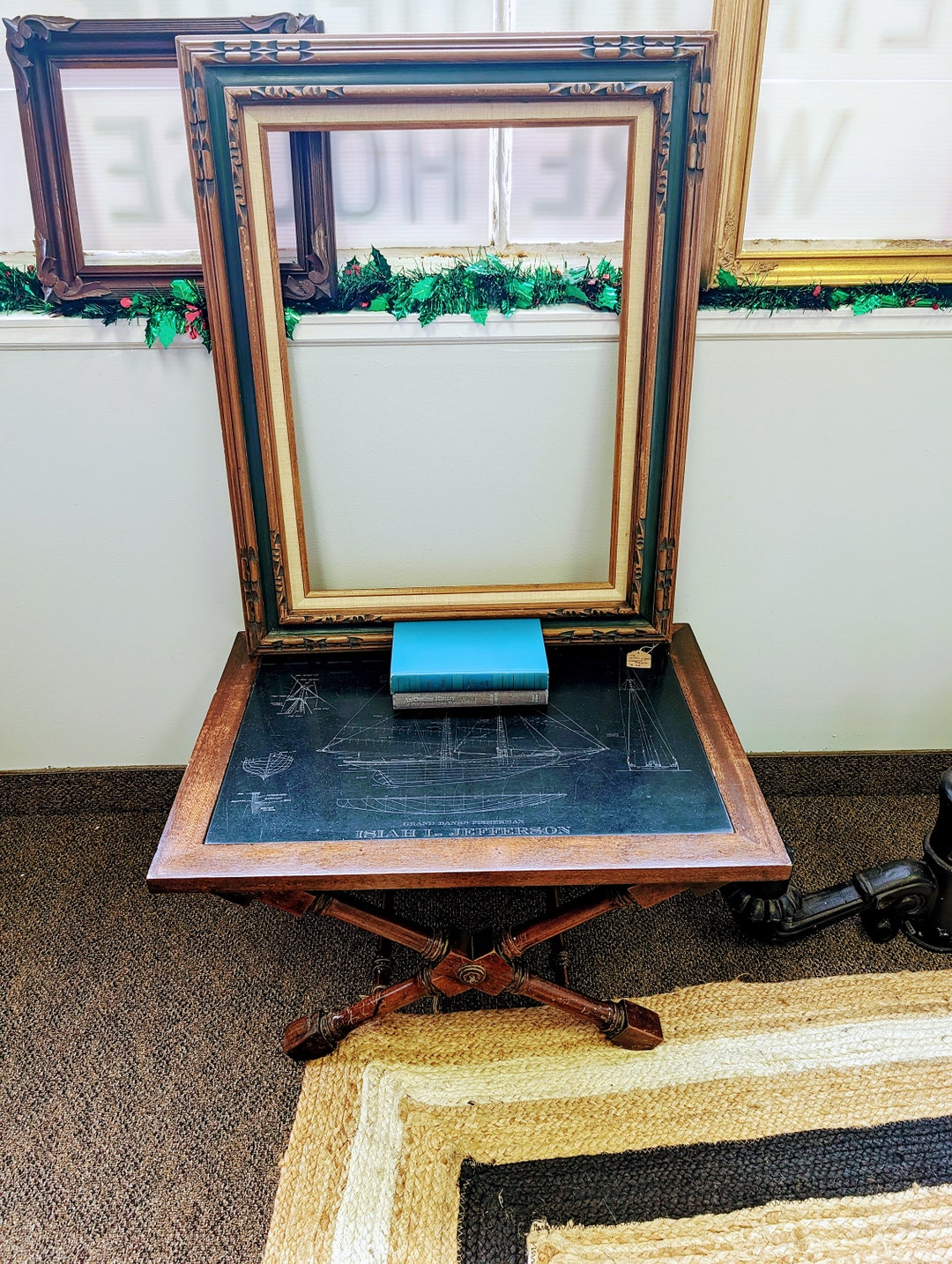Vintage Slate Top Nautical Coffee Table - Etsy