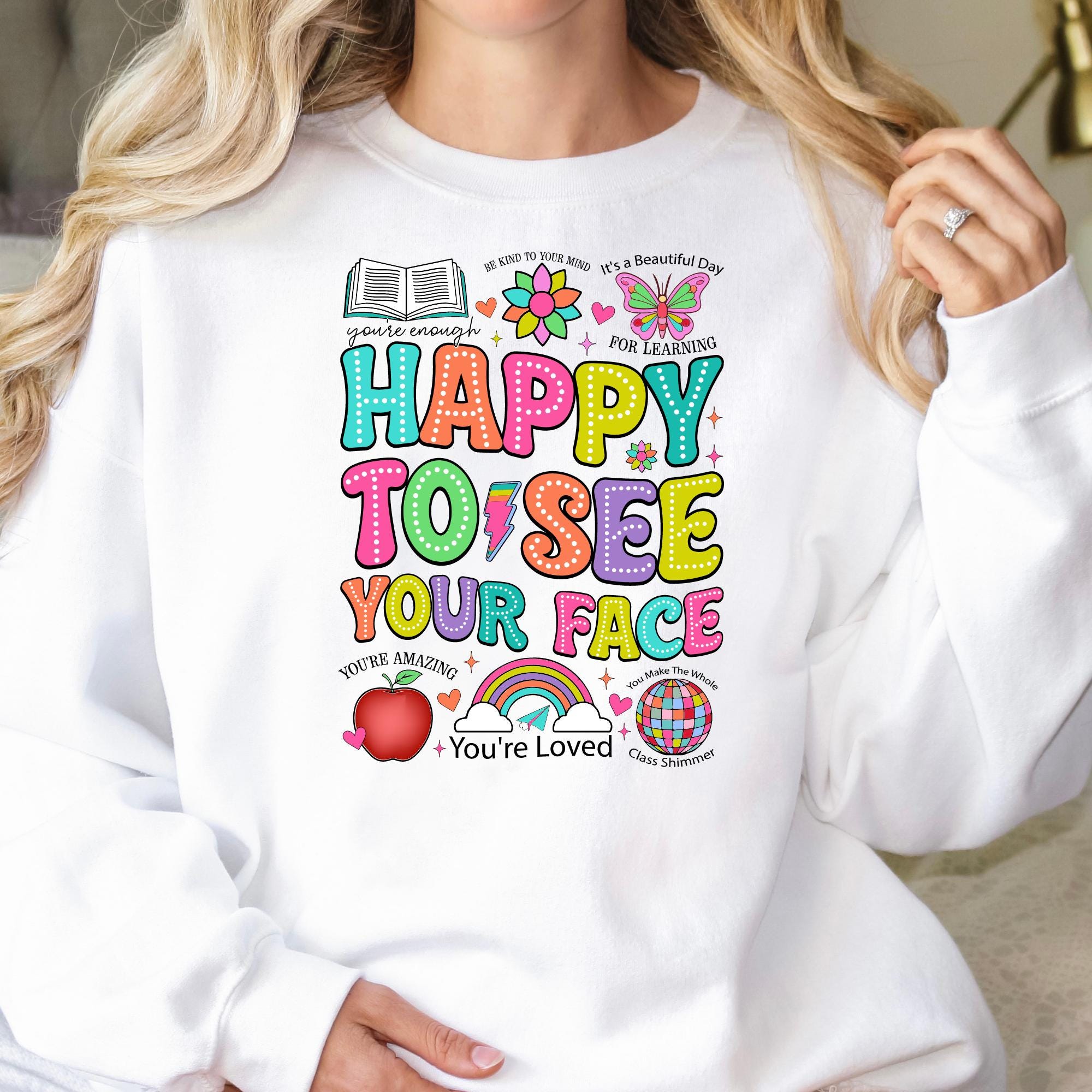 Happy to See Your Face Svg, Back to School Png, First Day of School Png ...