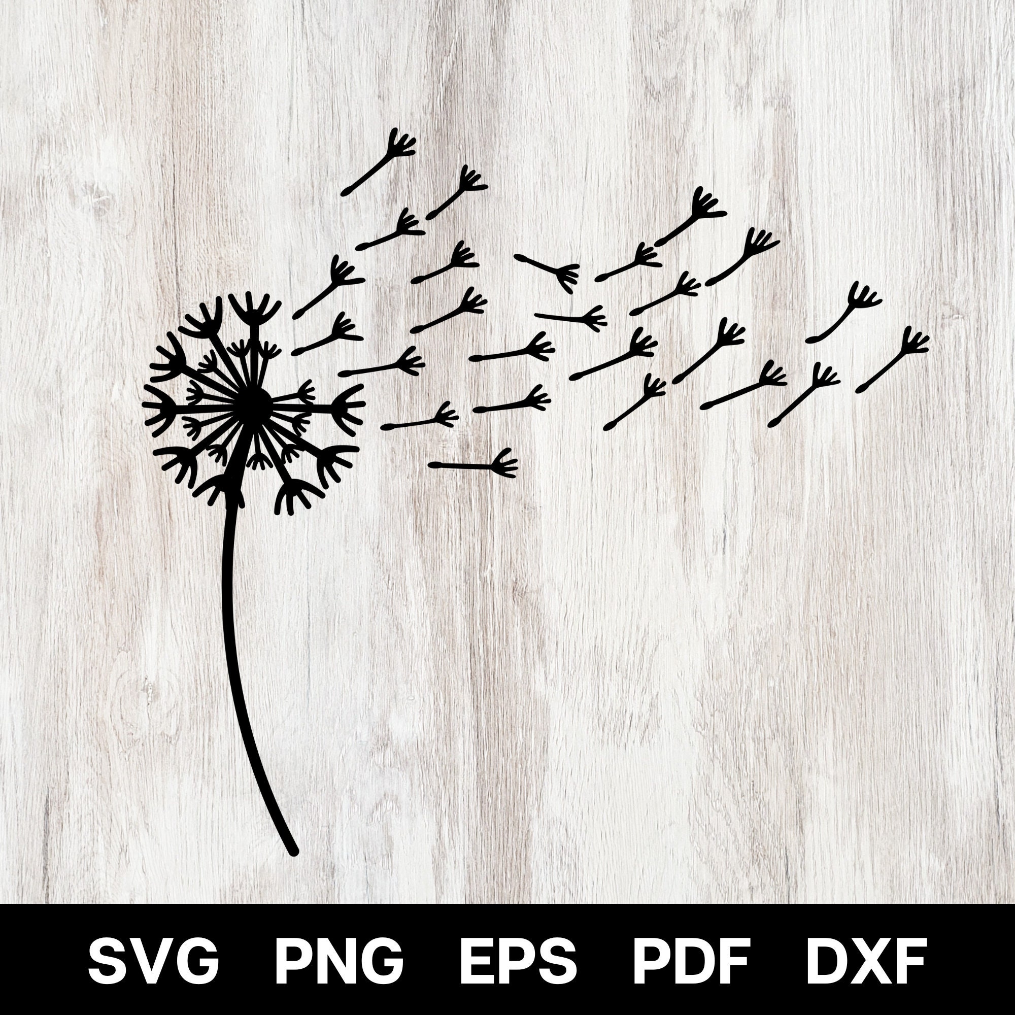Dandelion Svg, Dandelion Blowing Svg, Dandelion Clipart, Wildflower Svg ...