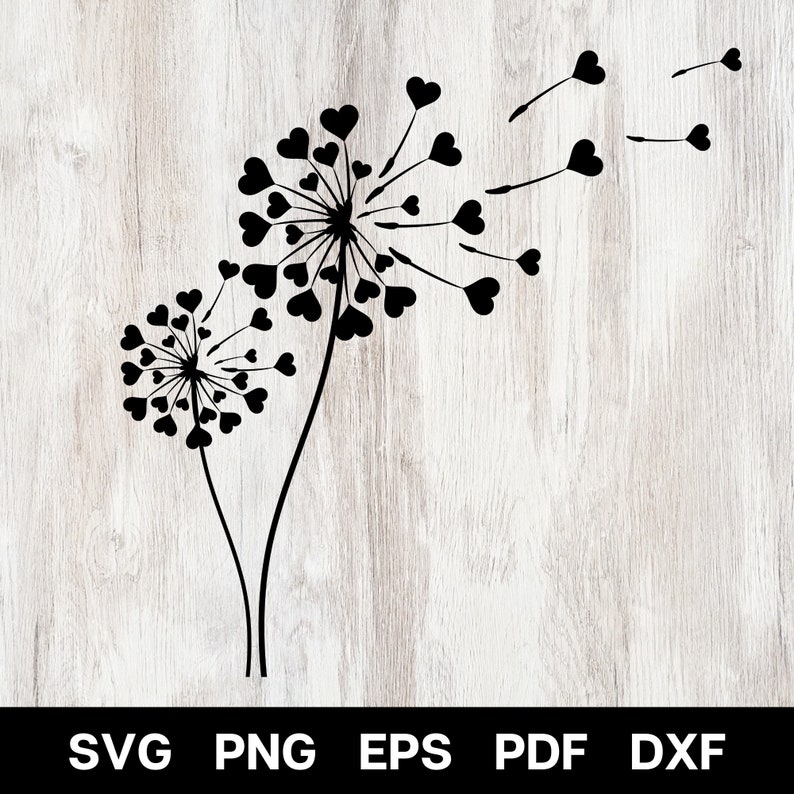 Dandelion Svg, Dandelion Blowing Svg, Dandelion Clipart, Wildflower Svg ...
