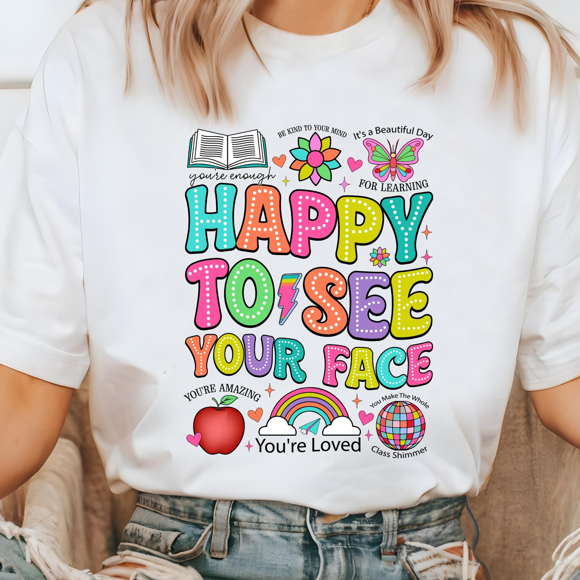 Happy to See Your Face Svg, Back to School Png, First Day of School Png ...