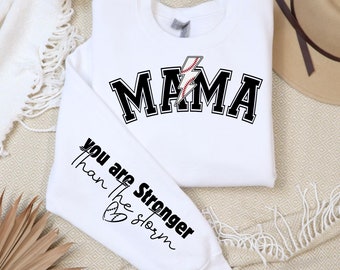 Mama Stronger Than the Storm SVG, Positive Mom Quotes Svg, Motivational ...