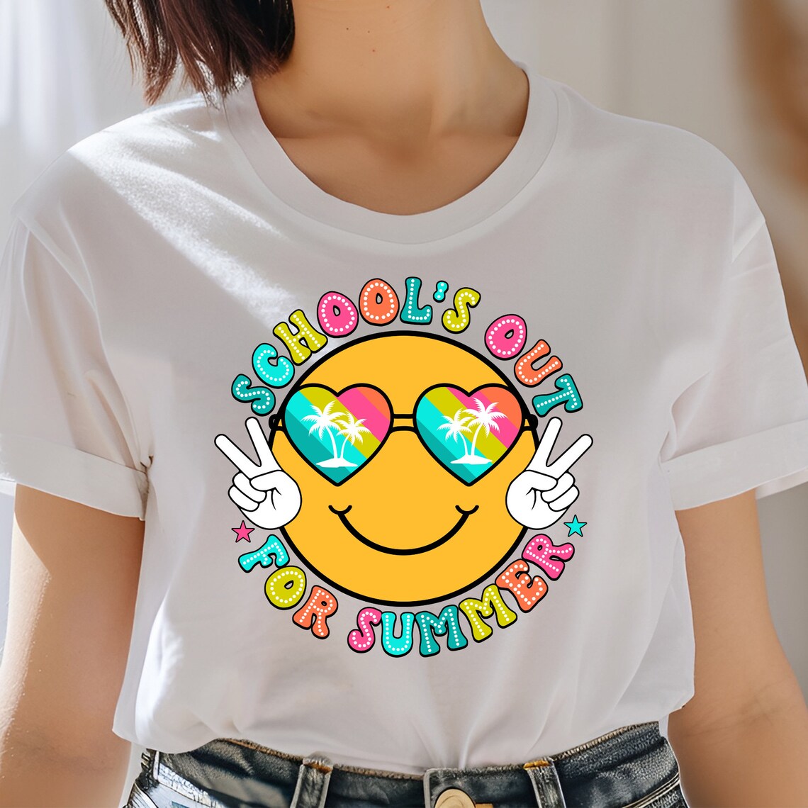 Schools Out for Summer Png, Smiley Summer Teacher Png, Last Day of ...