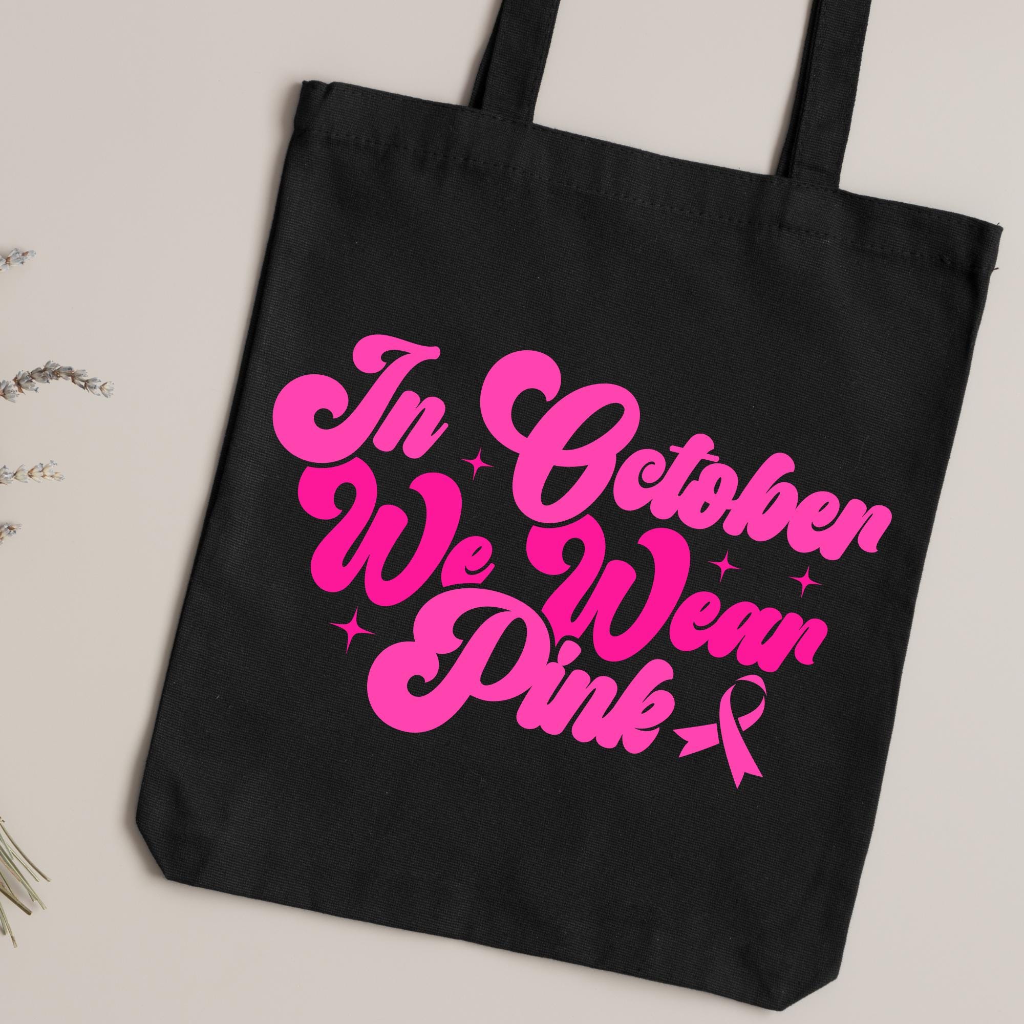 In October We Wear Pink Svg, Breastcancer Svg, Pink Ribbon Svg, Pink ...