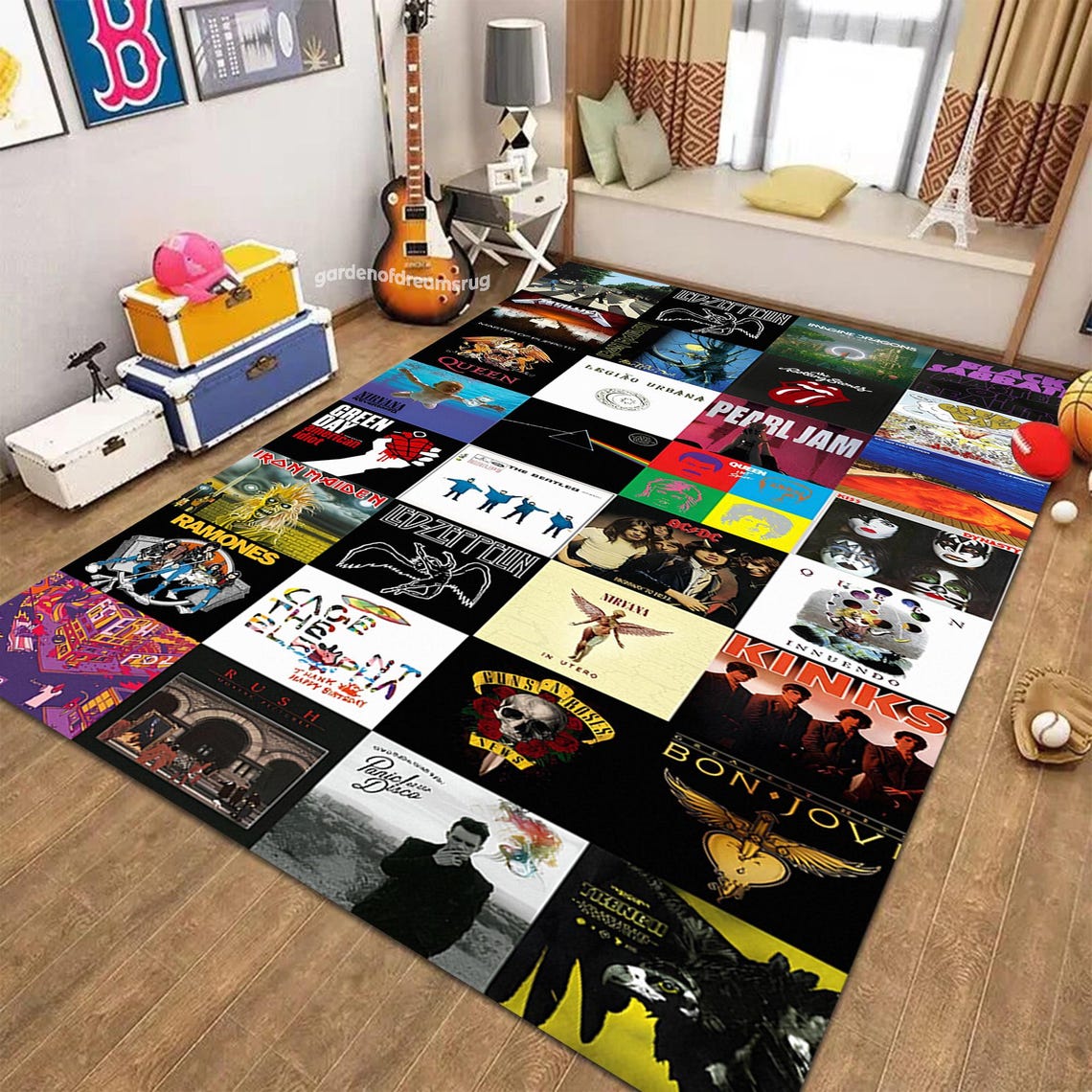Rock Album Collage Rug: Music Room Decor - Etsy