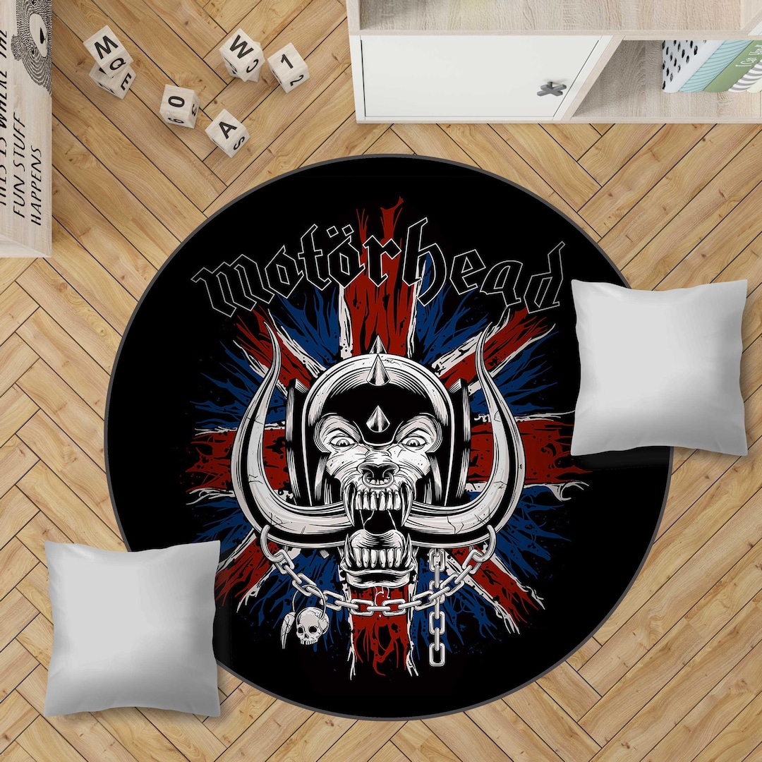 Motorhead England Rug, Motorhead Rug, Heavy Metal Decor, Rock Decor ...