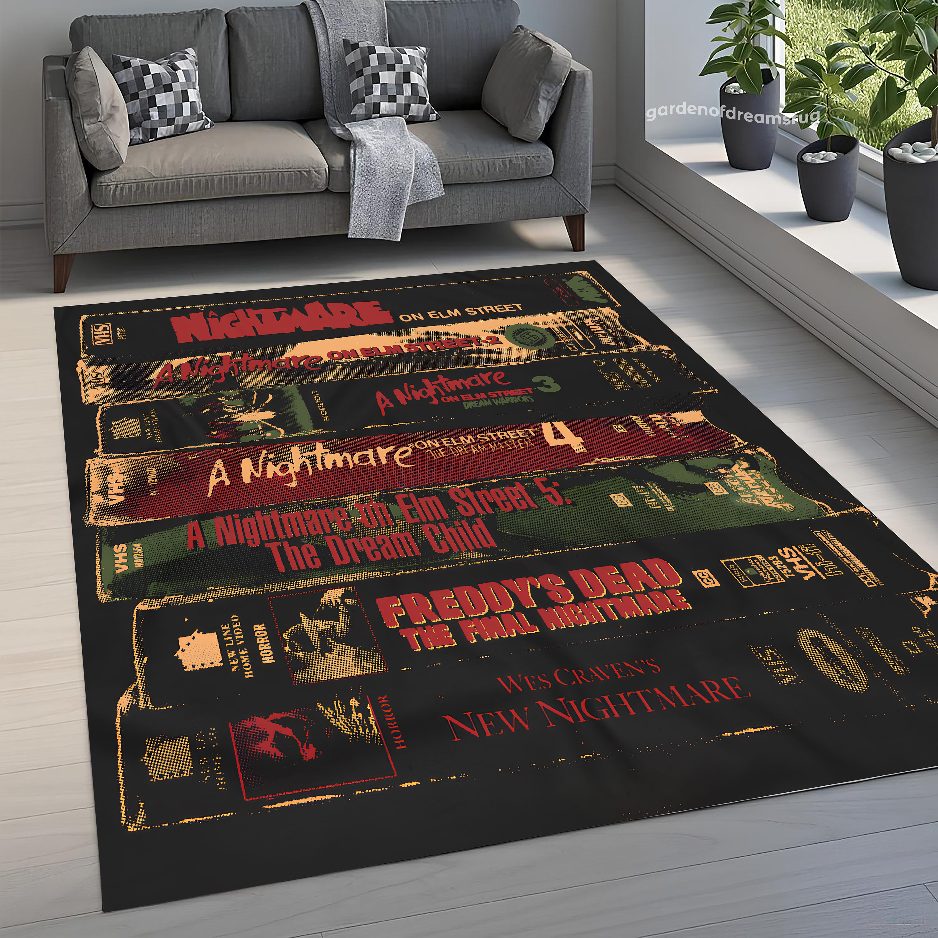 VHS Rug, Horror Movie Rug, Retro Movies Rug, Customizable Rug ...