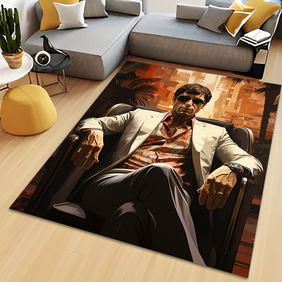 Scarface Rug, Tony Montana Rug, Movies Rug, Mafia Rug, Scarface Pattern ...
