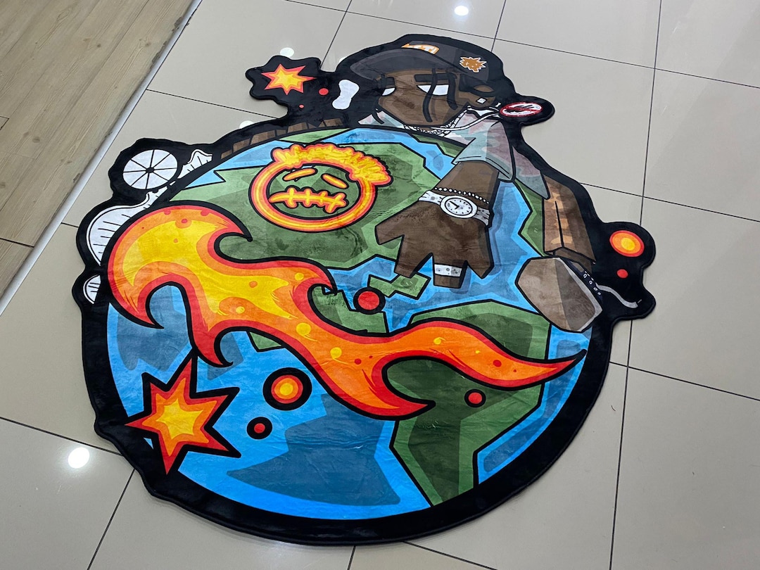 Travis Scott, Cactus Jack, Astroworld, Washable, Area Runner Rugs ...