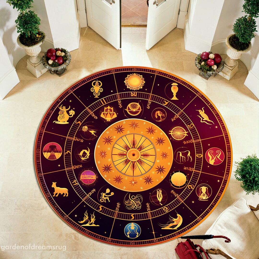 Zodiac Rug, Astrology Rug, Horoscope Art Rug, Gift Rug, Printing Rug ...