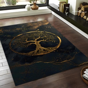 Tree of Life Rug, Tree of Life Decor, Modern Art Rug, Rugs for Living ...