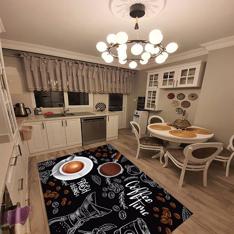 Kitchen Coffee Themed Rug - Etsy