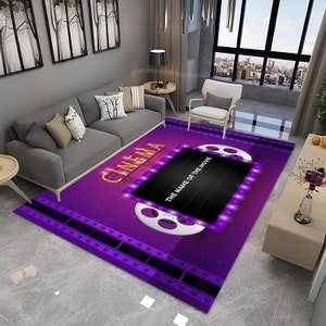 Movie Rug, Movie Room Rug, Movie Room Decor, Customizable Movie Rug ...