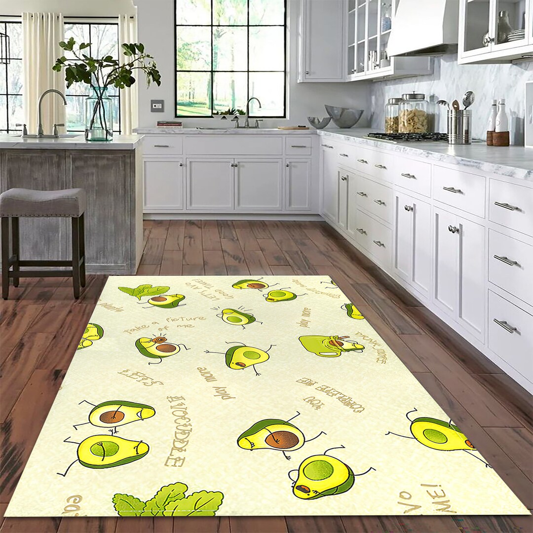 Avocado Rug, Kitchen Rug, Area Rug, Decorative Rug, Non-slip Rug ...