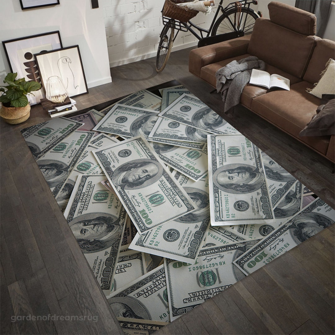 Dollar Rug, Money Rug, 100 Dollar Bill Rug, Area Rug, Popular Rug ...