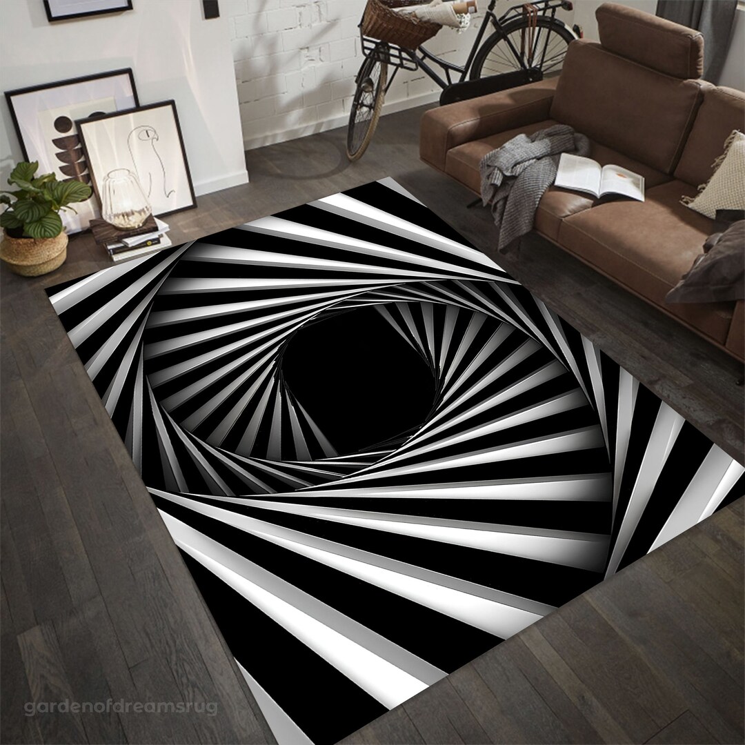 Vortex Rug, 3D Art Rug, Optical Illusion Rug, 3D Rug, Gift Rug, Home ...