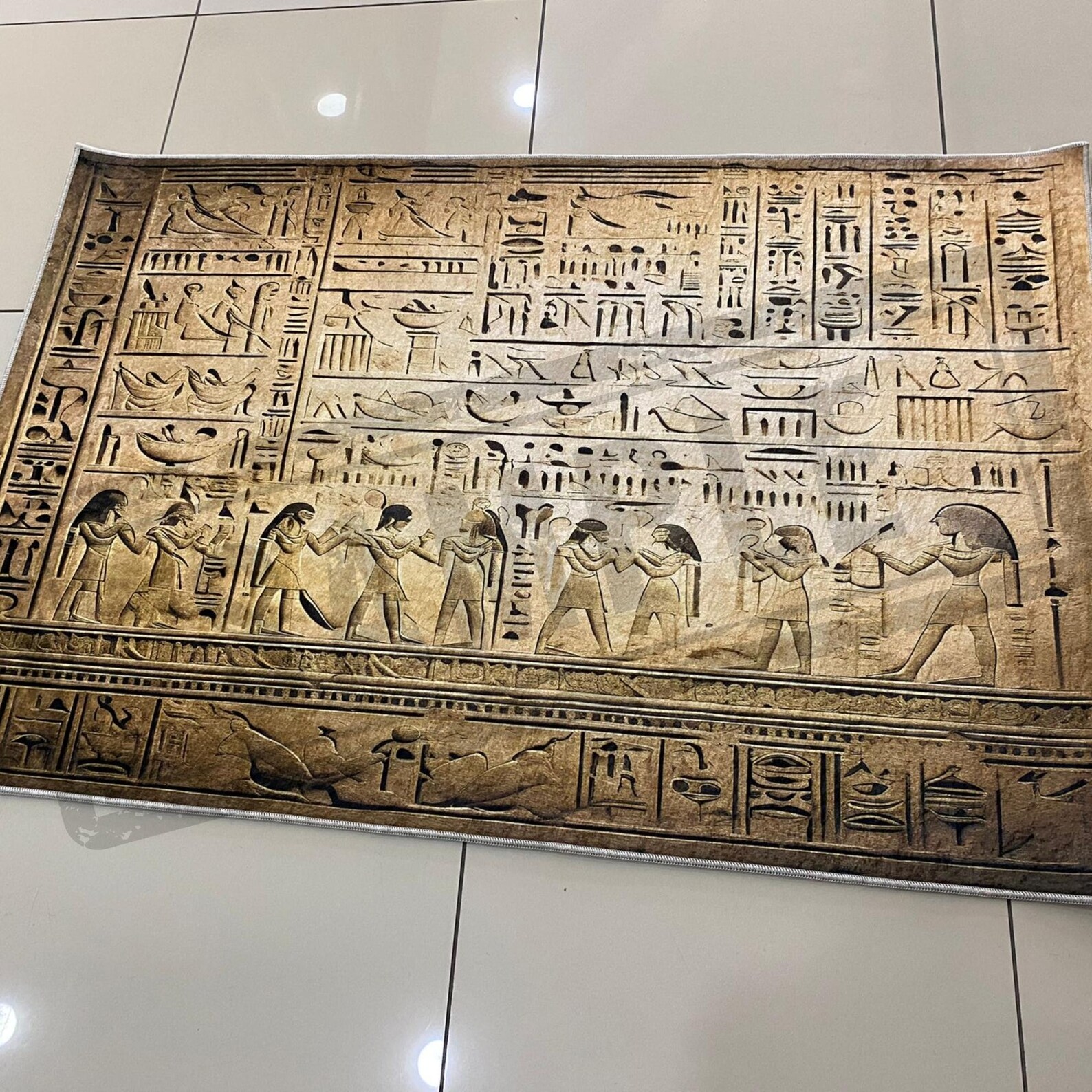 Ancient Egypt Rug: Egyptian Symbols, Non-slip Polyester Area Rug - Etsy