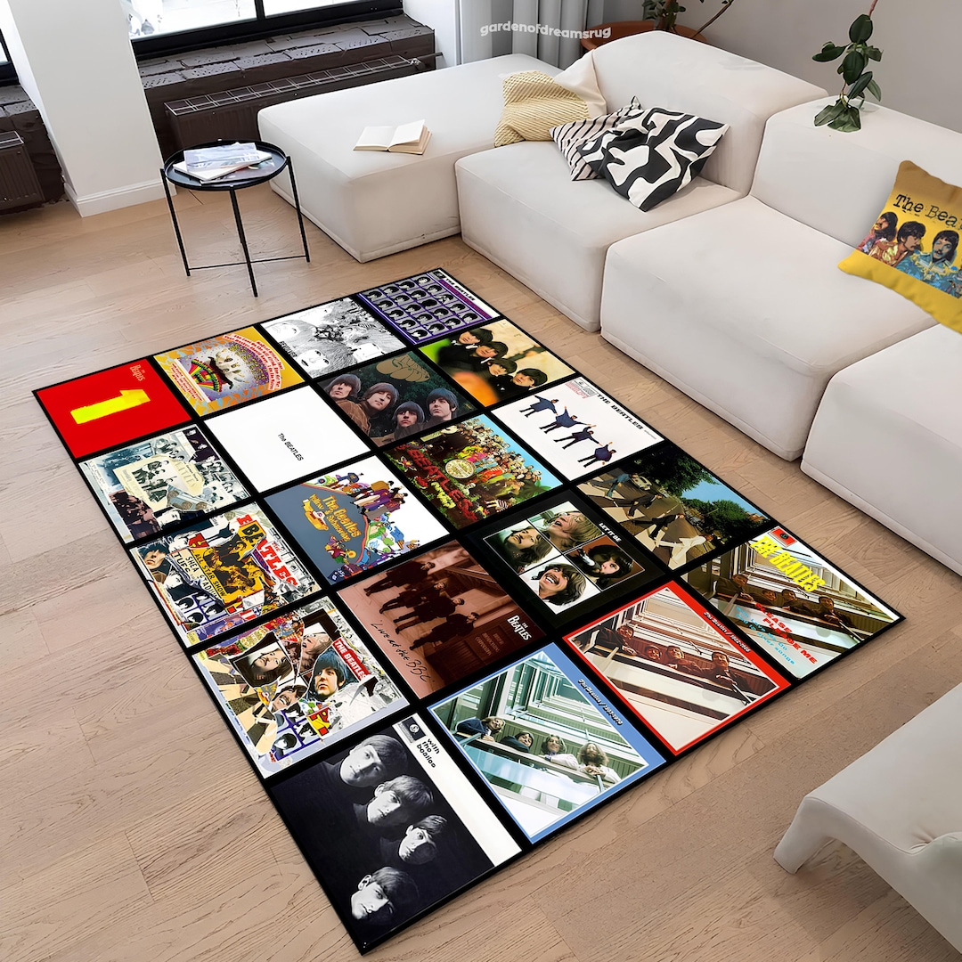 Beatles Covers Rug, Beatles Album Rug, Music Rug, Fan Rug, Music Room ...
