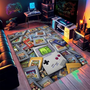 Arcade Rug, Arcade Game Rug, Retro Rug, Game Room Rug, Arcade Decor ...