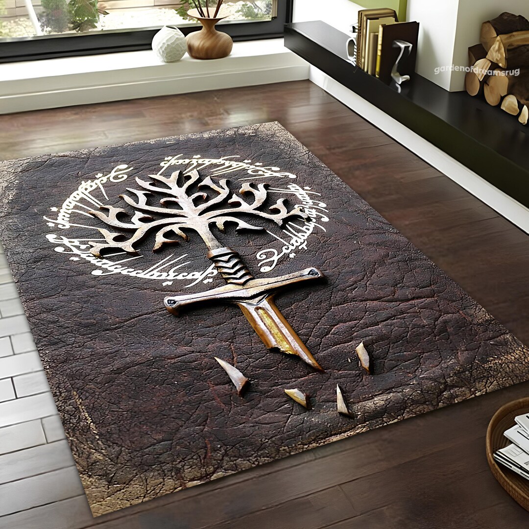 Sword Rug, Sword Decor, Movie Rug, Lord of the Rings Sword Rug, Movie ...