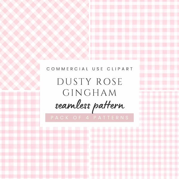 Pink Gingham Pattern - Etsy