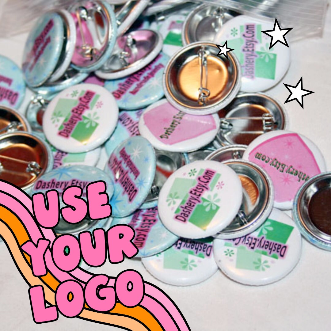 10 Custom Buttons, 1.25 Inch Use Your Own Logo, Artwork, Photos Fast ...