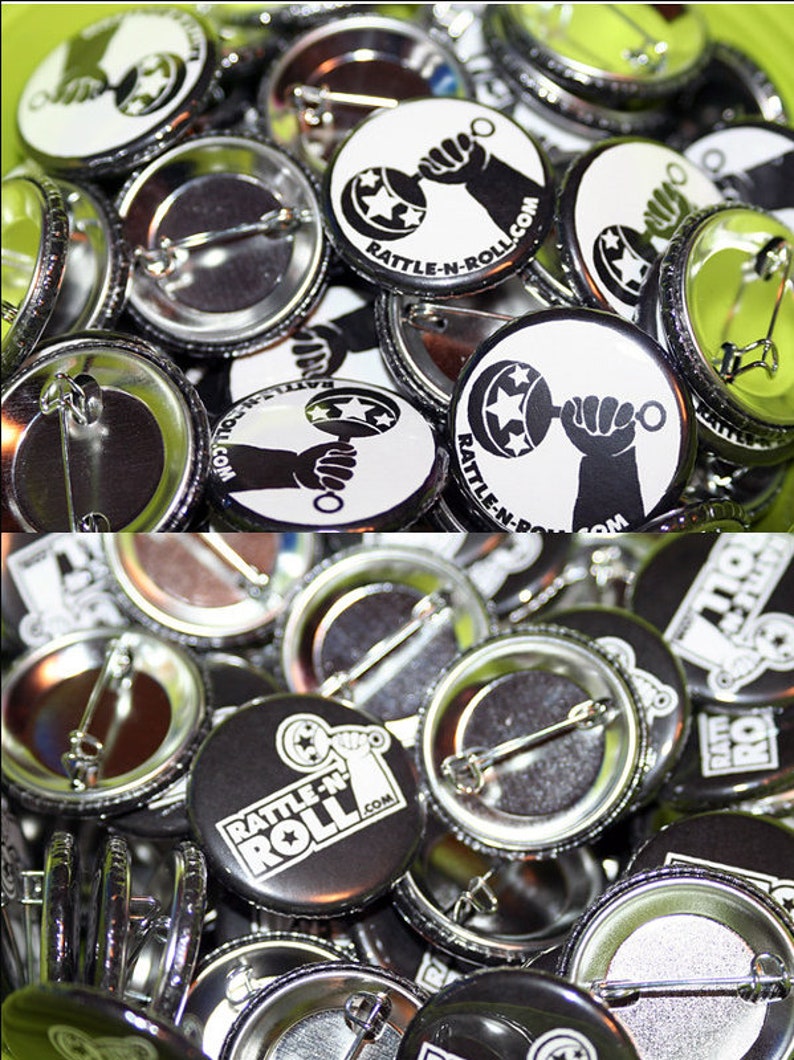 10 Custom Buttons, 1.25 Inch Use Your Own Logo, Artwork, Photos Fast ...