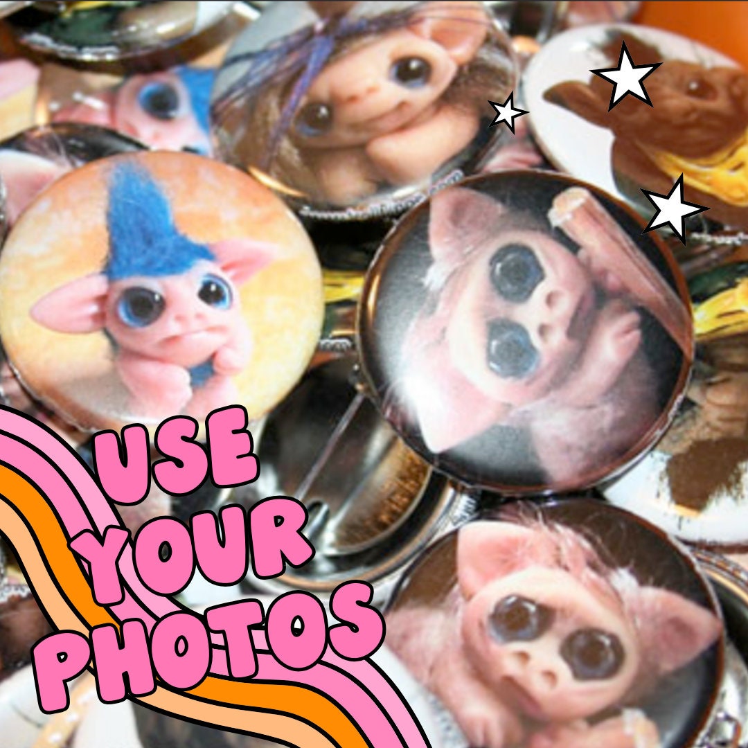 100 Custom Buttons, 1.25 Inch Use Your Own Logo, Artwork, Photos Fast ...