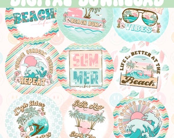 Retro Mama Car Coaster PNG, Sublimation Design, Coaster Bundle of 8 ...