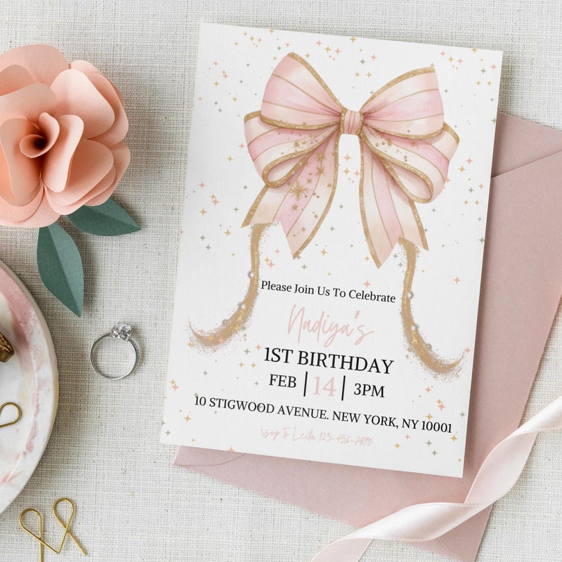 Bow Invitations - Etsy