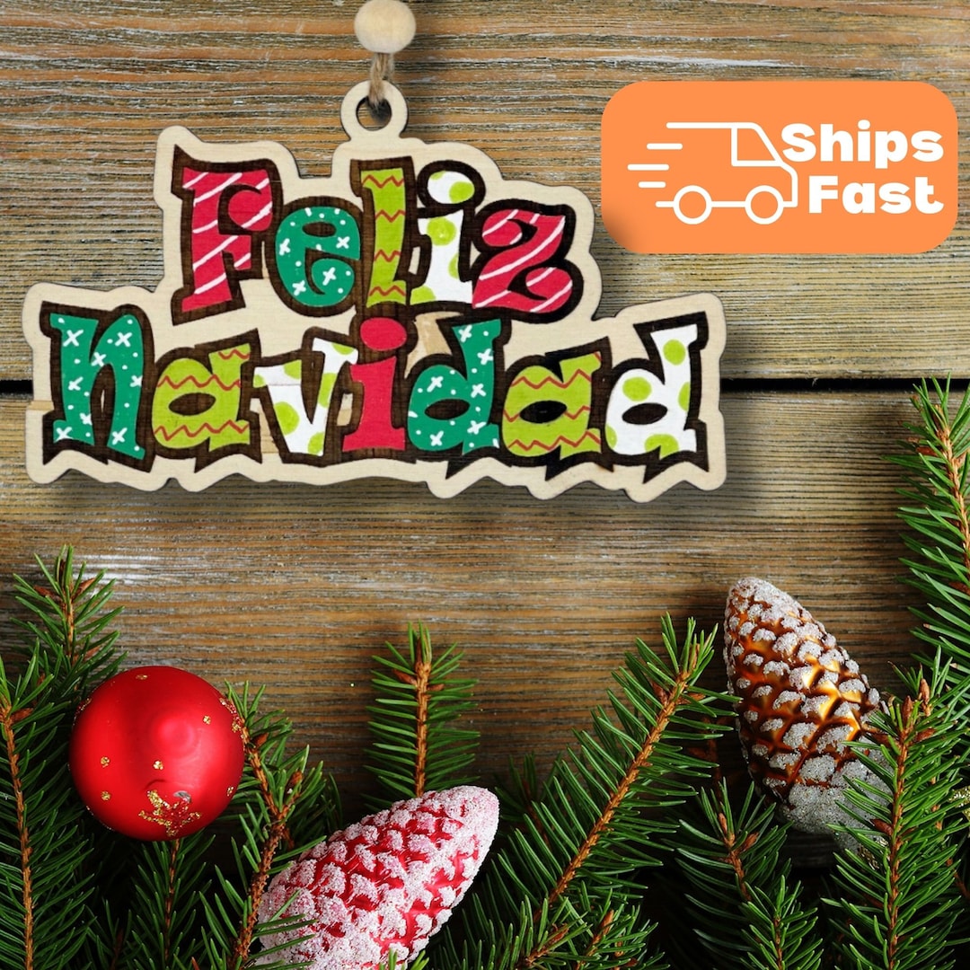 Feliz Navidad Christmas Ornament Unique Spanish Holiday - Etsy
