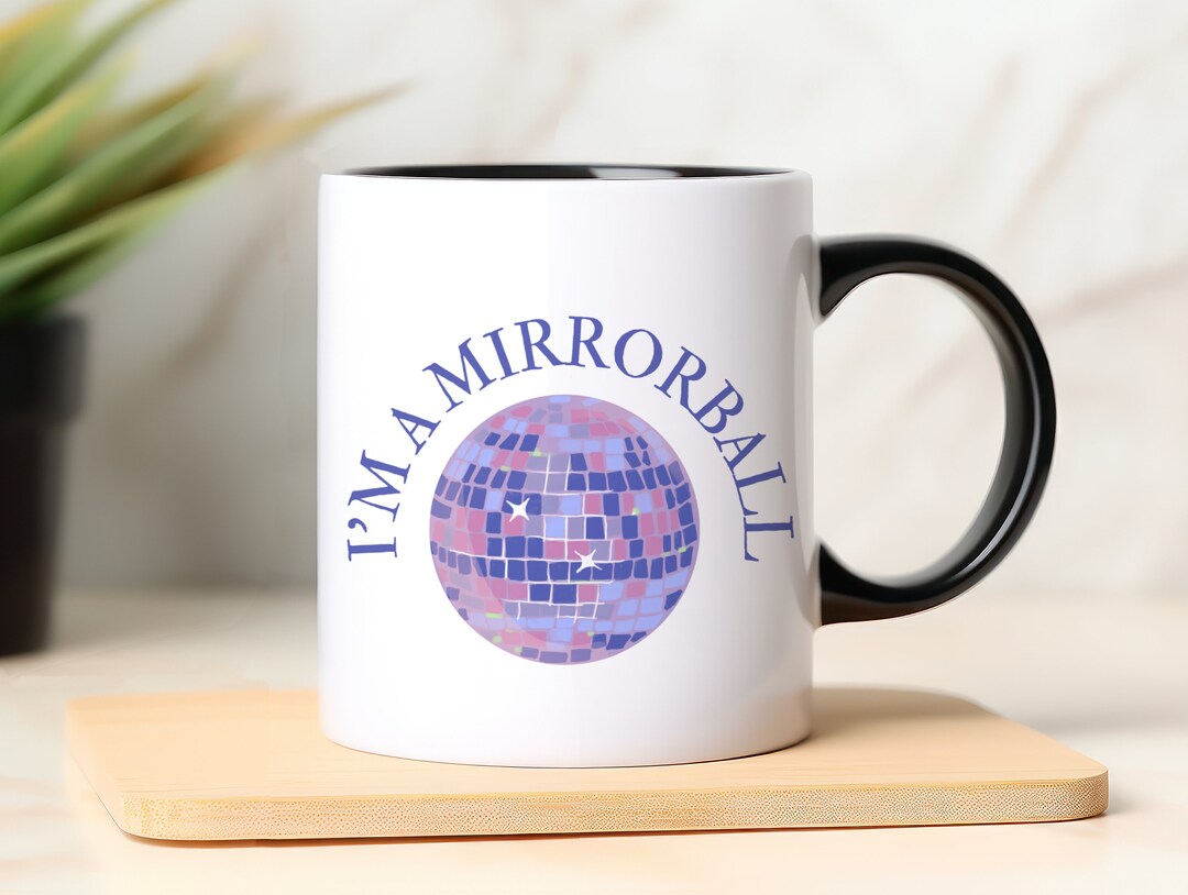 Mirrorball Coffee Mug Purple Disco Ball Coffee Mug Girly Gift I'm A ...