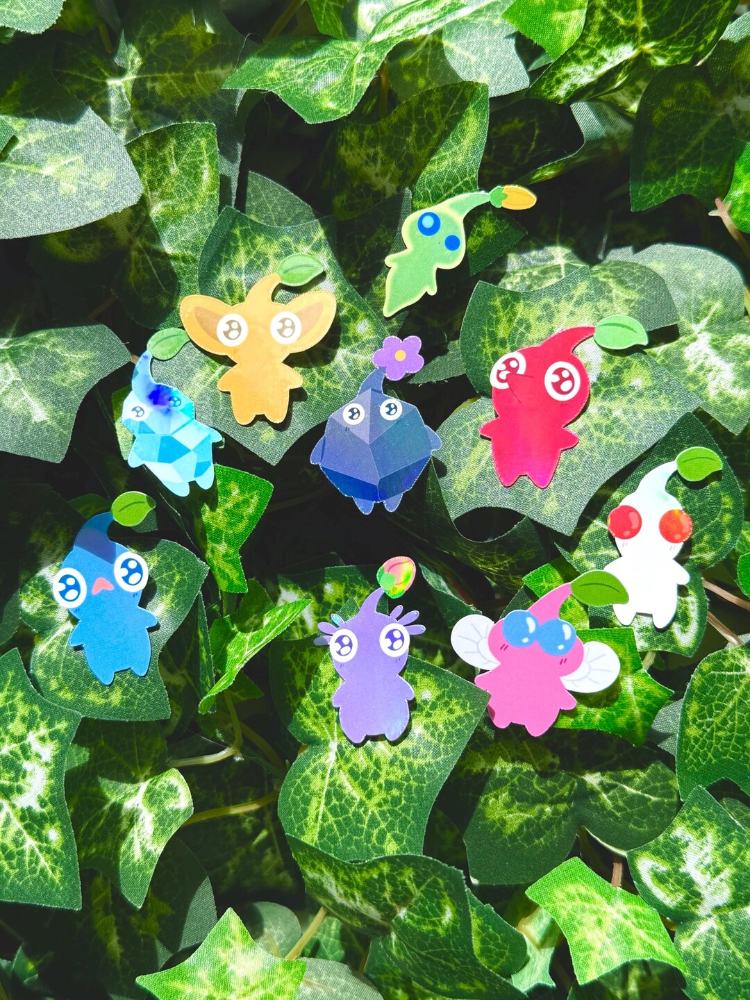 Pikmin Sticker Flakes | Rainbow Holographic Vinyl | Journal Planner ...