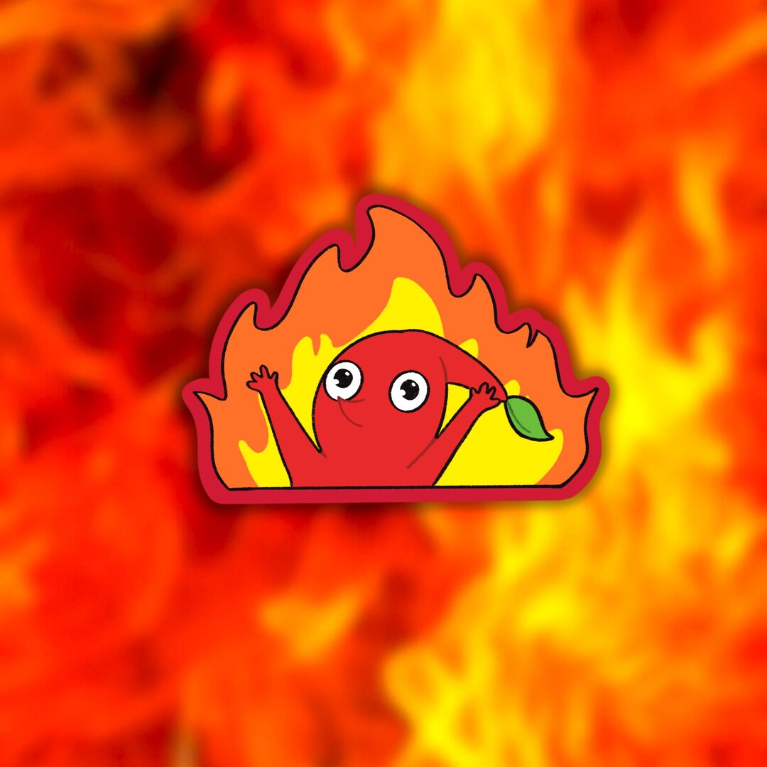 Red Pikmin Holographic Vinyl Sticker Waterproof for Journal Laptop ...