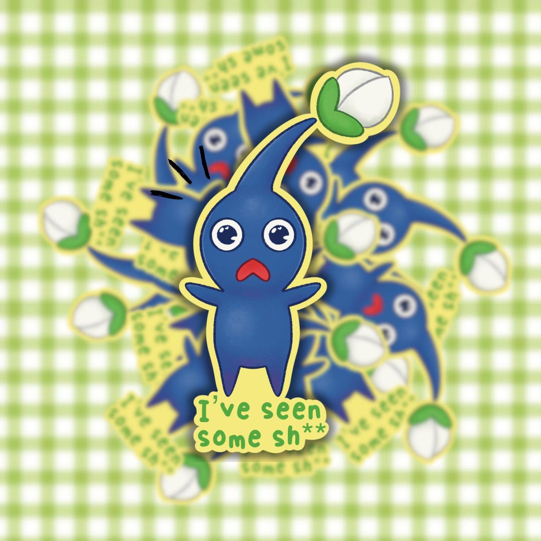Blue Pikmin Sticker | Aesthetic Cute Kawaii Deco Stationery | Journal ...