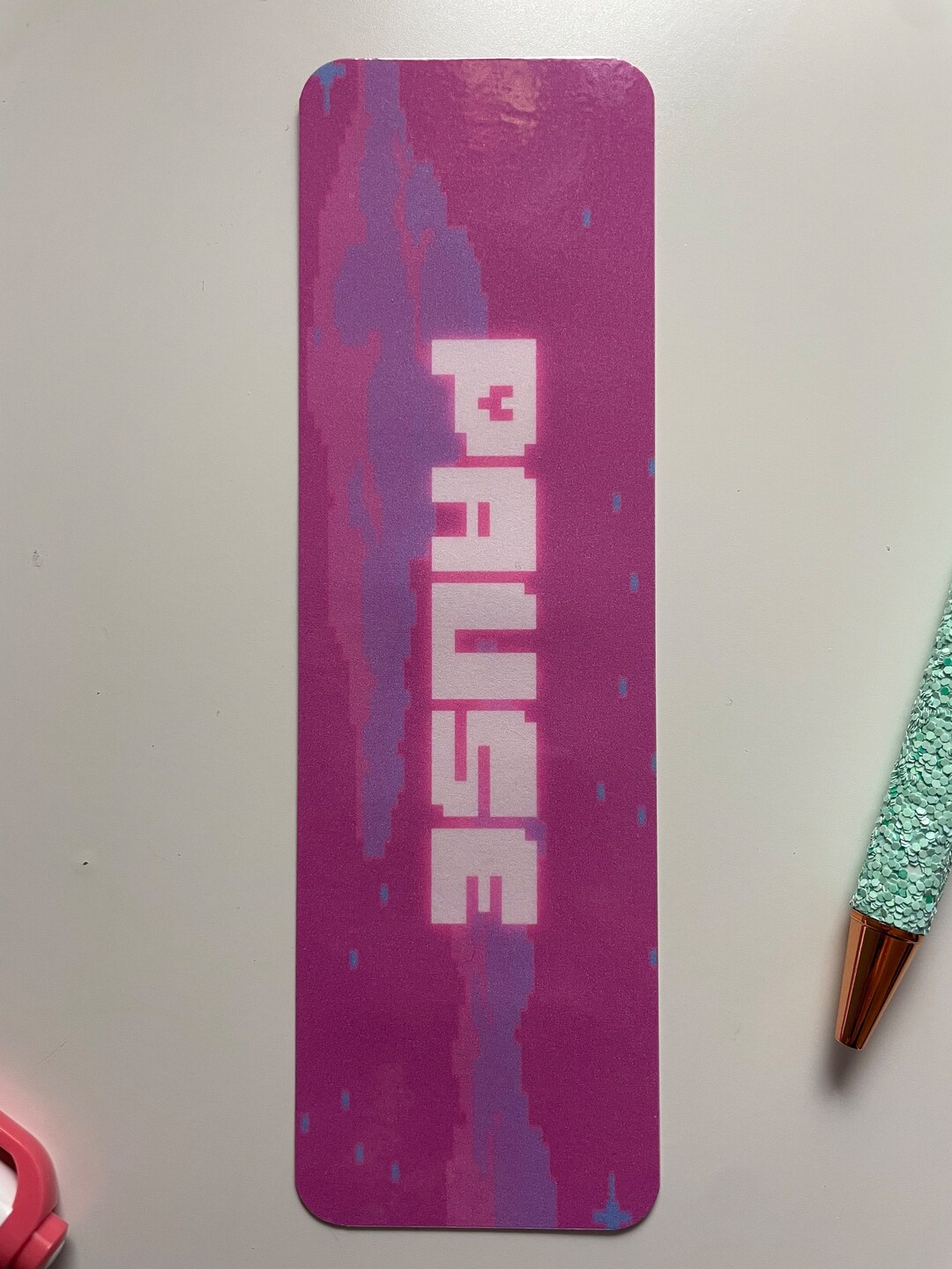 Pause Kawaii Cardstock Laminated Bookmarks - Etsy