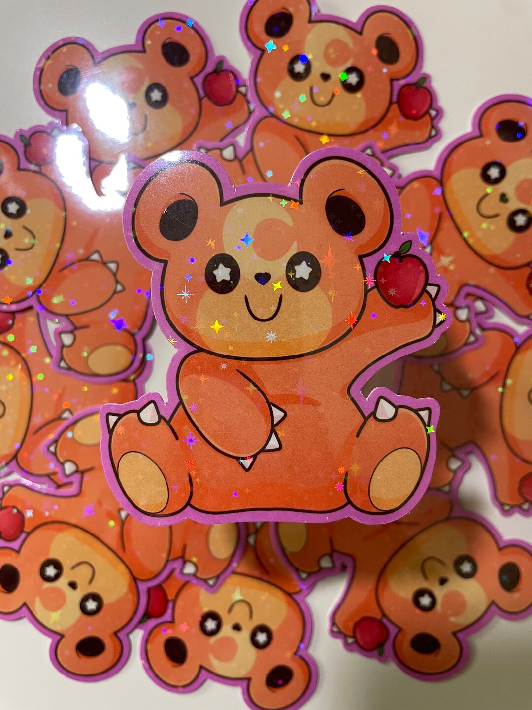 Teddiursa Sticker Diecut Starry Sticker Waterproof for Journal Water ...