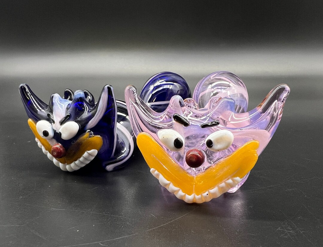 Glass Cheshire Cat Pipe - Etsy
