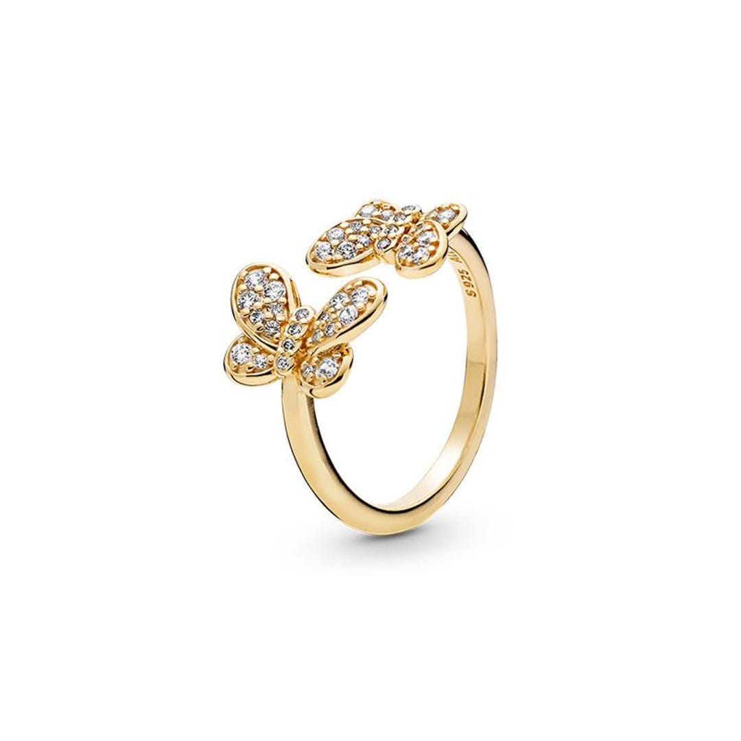 Pandora Shine Dazzling Butterflies Open Ring - Etsy