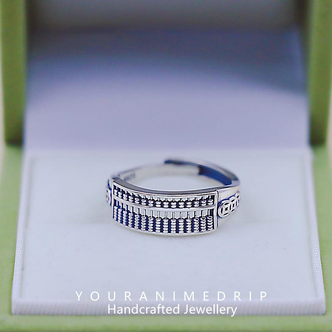S925 Silver Vintage Copper Coin and Abacus Fashion Open Ring - Etsy