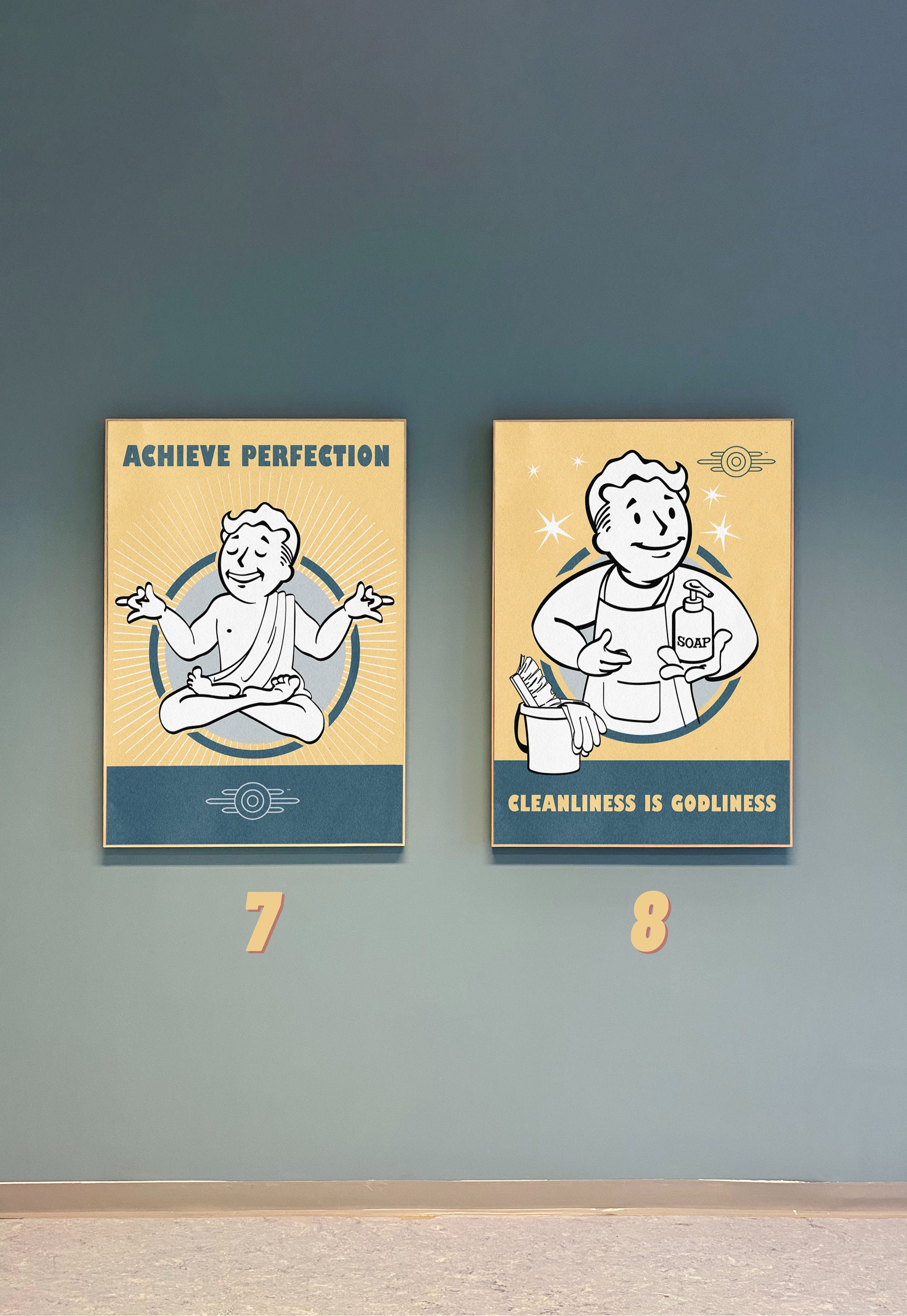 Fallout Vault Boy Poster Series Print, Fallout Vault Boy Gift Series ...